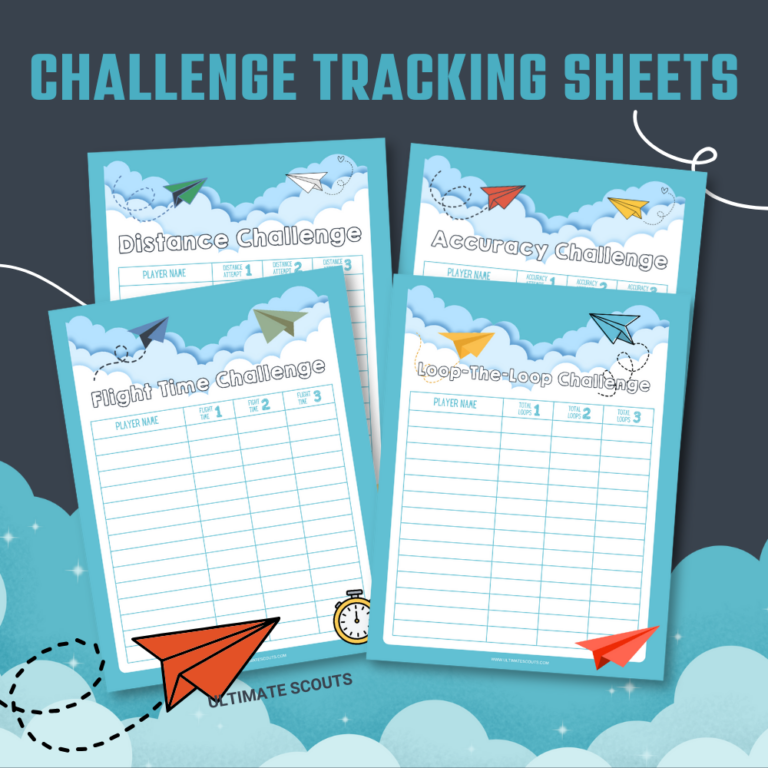 Paper Airplane Challenge Printables – Ultimate Scouts