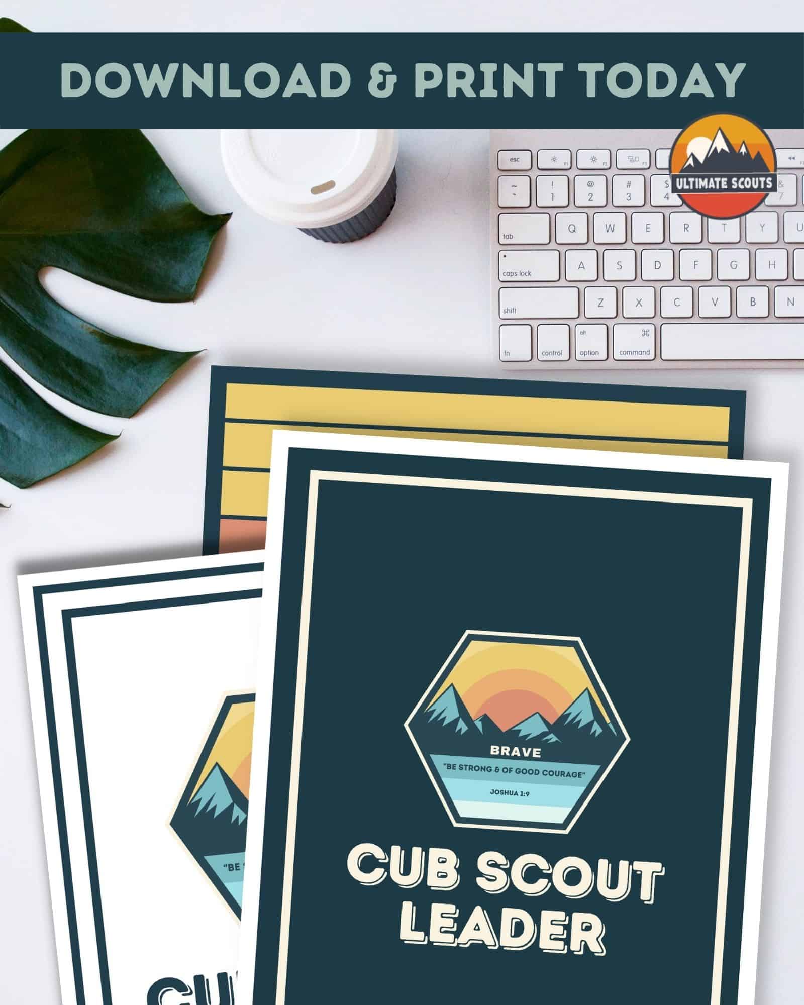 Cub Scout Binder Planner – BRAVE Theme – Ultimate Scouts