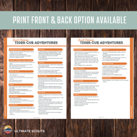 Tiger Scouts Adventures 2025 – Quick Overview – Ultimate Scouts
