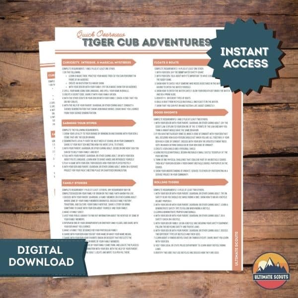 Tiger Scouts Adventures – Quick Overview – Ultimate Scouts