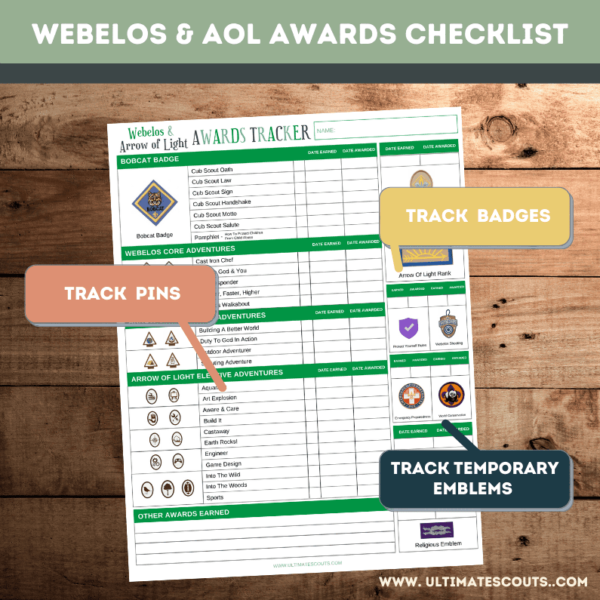 Ultimate Guide to Webelos & Arrow of Light Cub Scout Awards Checklist ...
