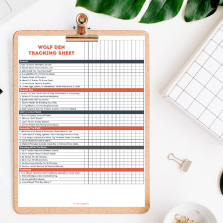 Wolf Scout Den Tracking Checklist – Ultimate Scouts