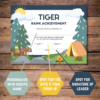Cub Scout Rank Achievement Awards – Whimsical Camping Scene (w/ Bonus ...